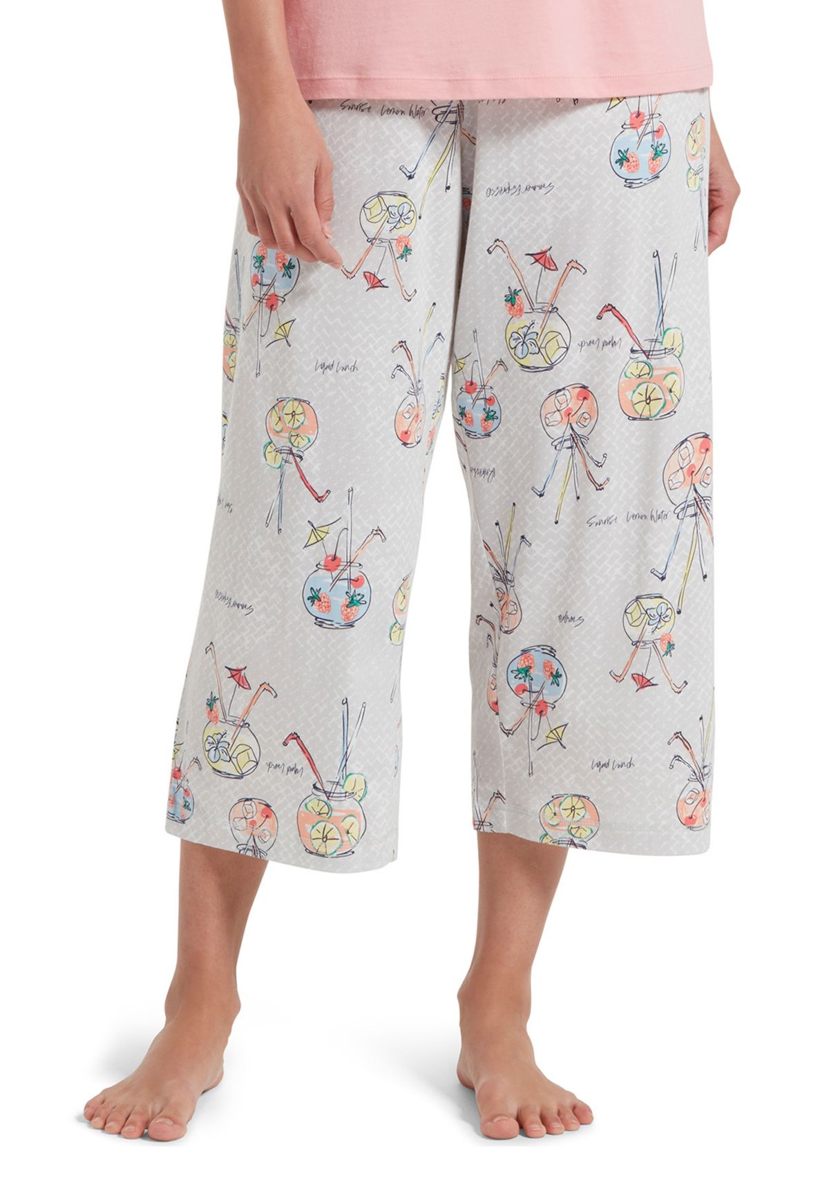 HUE® Fishbowl Cocktail Capri Pajama Pants | Belk