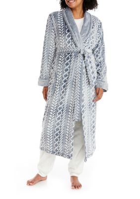 Kim Rogers® Shawl Collar Cable Embossed Robe | belk