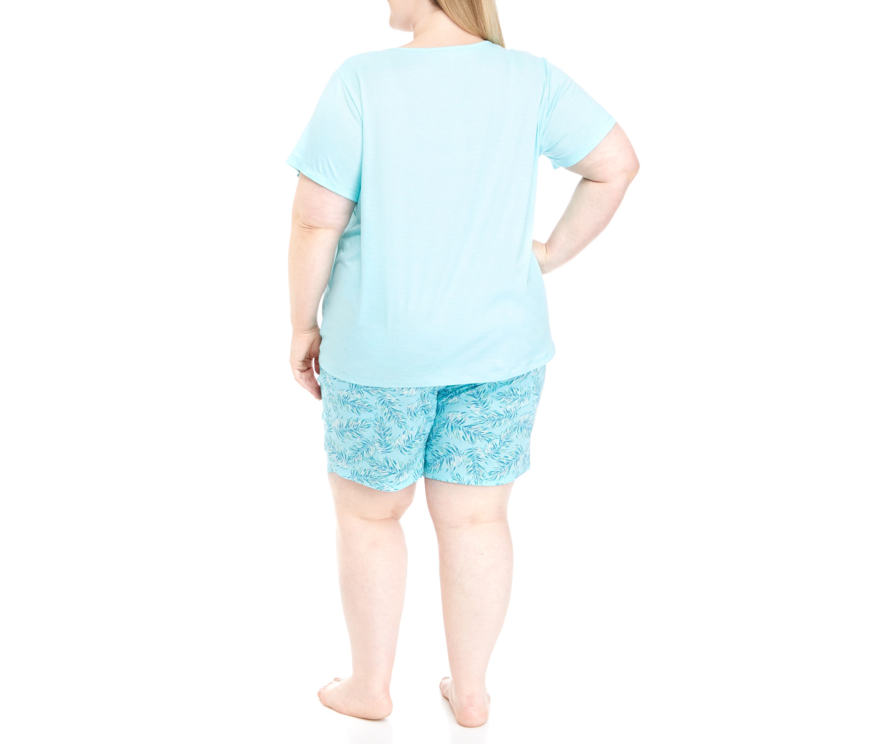 Kim Rogers® Plus Size Lush Luxe Bermuda Pajama Set | Belk