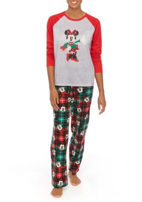 Disney® Mickey And Minnie Womens 2 Piece Pajama Set Belk