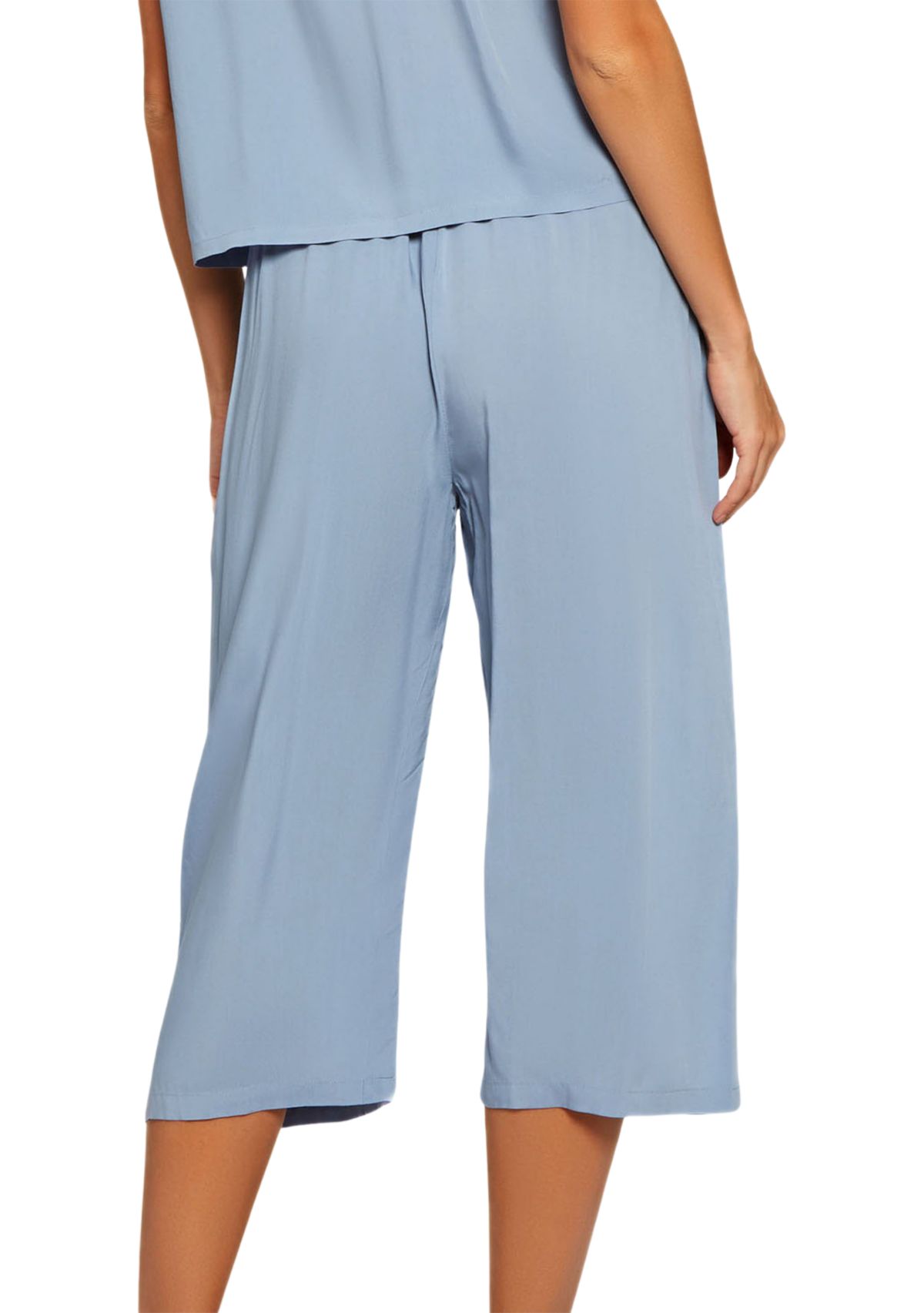 iCollection Trina Soft Washed Rayon Wide Leg Capris | Belk
