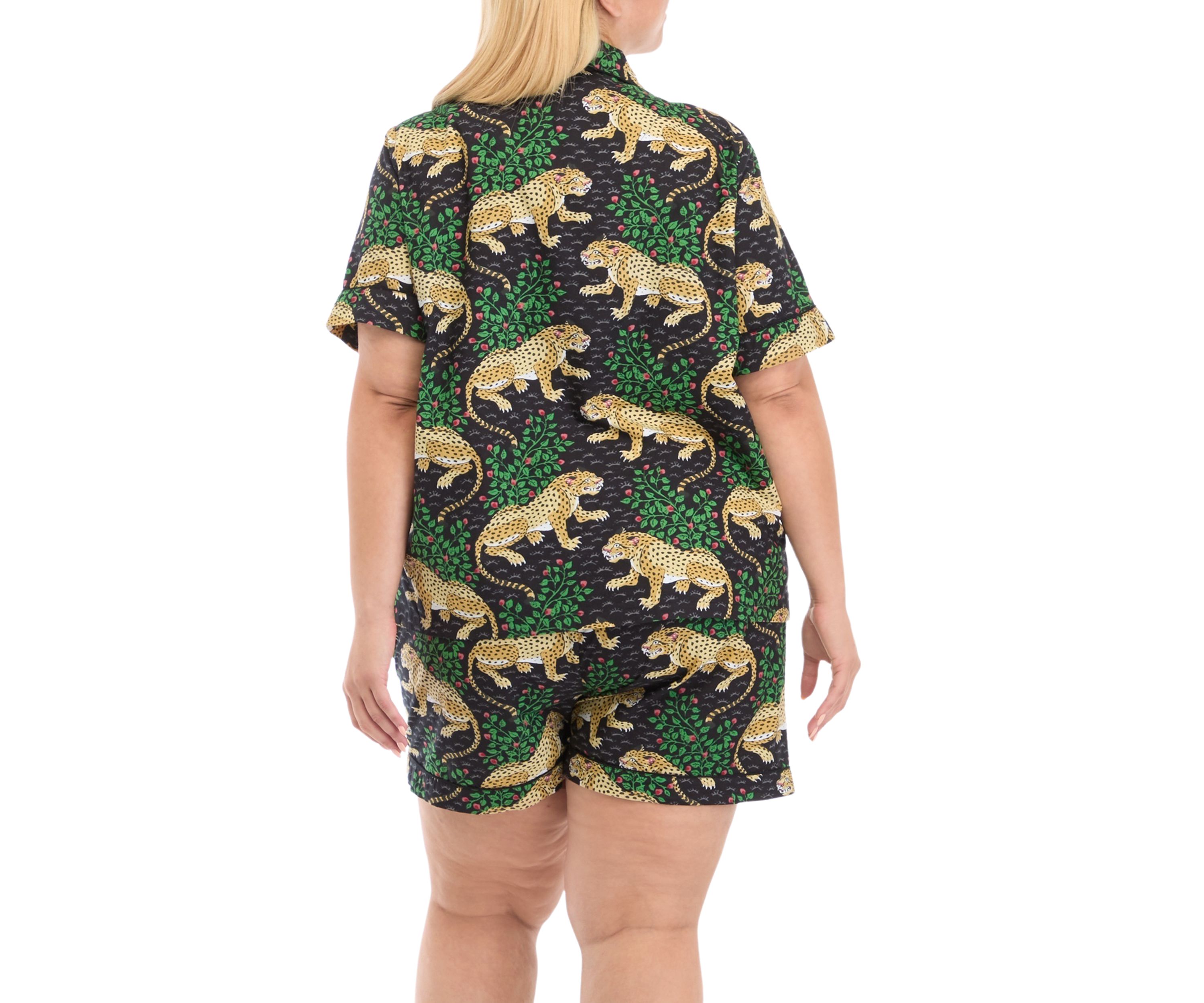 Printfresh Plus Size Bagheera Short Set | Belk