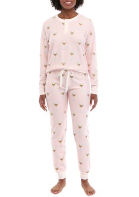STAR + SKYE by P.J. Salvage Thermal Folded Pajama Set | belk
