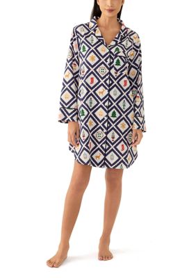 Katie Kime Holiday Lattice Sleep Dress | belk