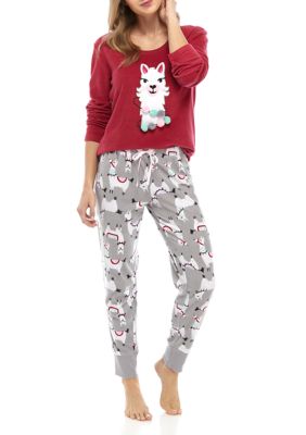 PJ Couture 2 Piece Llama Microfleece Pajama Set | belk