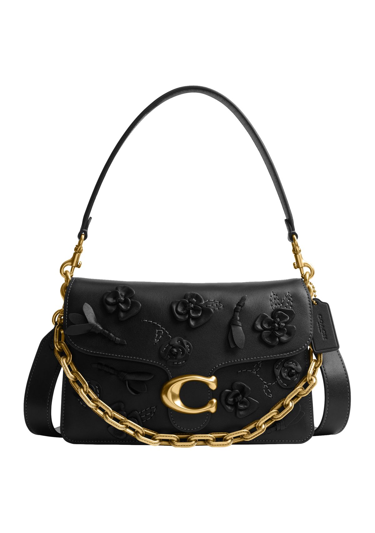 COACH Chain Tabby Shoulder Bag with Floral Embellishment | Belk
