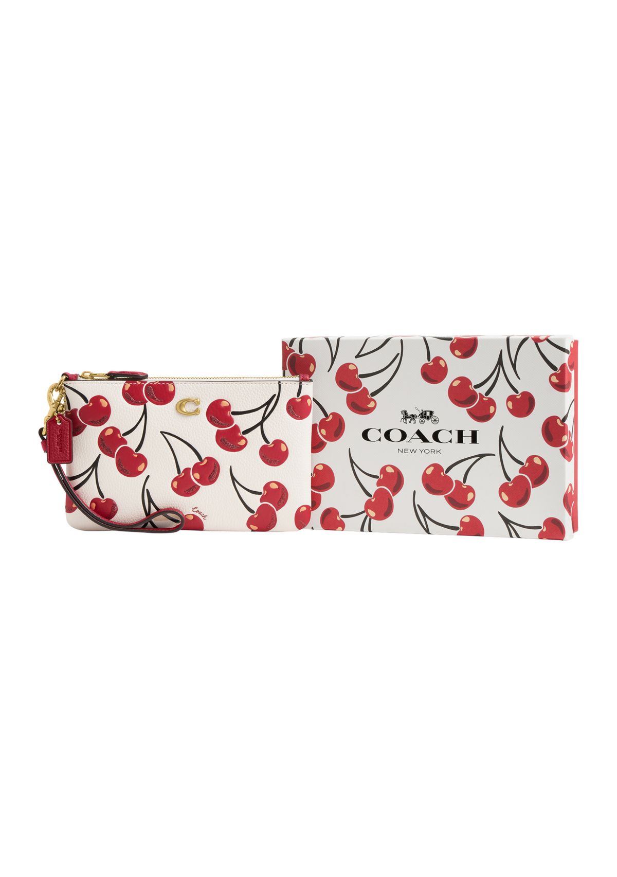 COACH Small Wristlet with Cherry Print | Belk