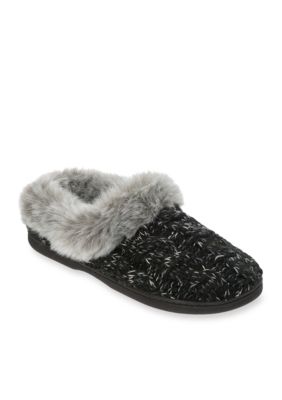 Dearfoams® Cable Knit with Space-Dye Clog Slippers | belk