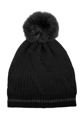 Isotoner Women’s Lined Recycled Knit Solid Hat with Pom | belk