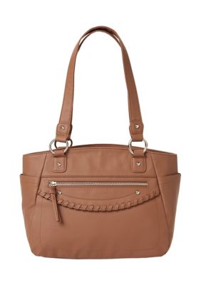 Bueno Smooth Washed Double Top Zip Shoulder Bag | belk