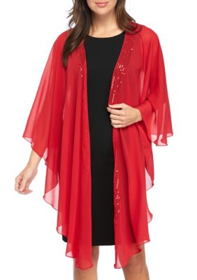 Cejon Sequin Edge Draped Evening Wrap | belk