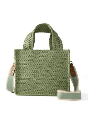 SOL and MER Straw Mini Tote Bag | Belk