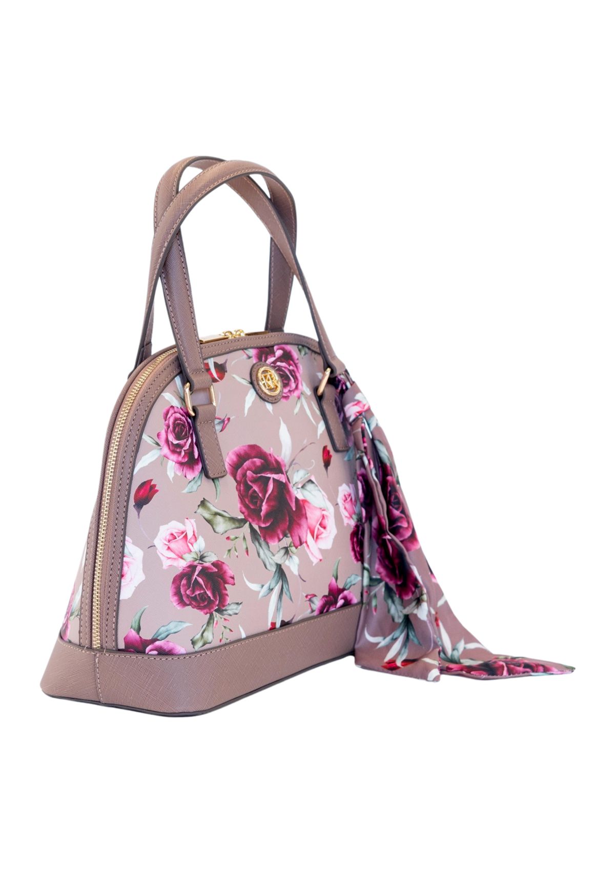 Kim Rogers® Saffiano Rose Print Dome Satchel | Belk