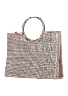 Jessica McClintock Lena Microstone Ring Handle Bag | belk