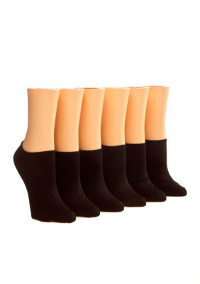 HUE® Microfiber Liner Socks -6 Pack | belk