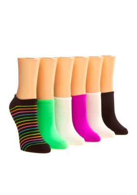 HUE® Microfiber Liner Socks -6 Pack | belk
