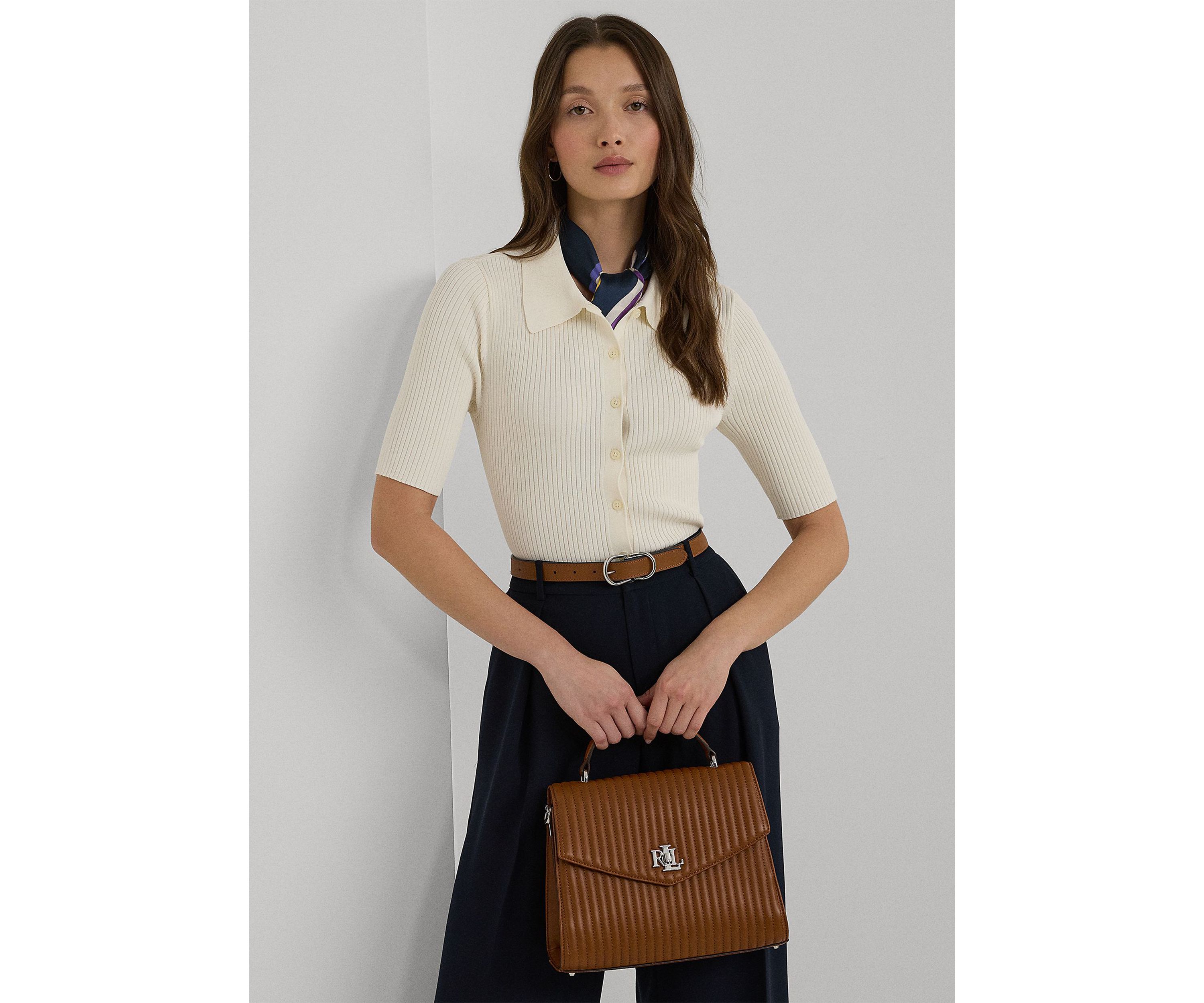 Lauren Ralph Lauren Quilted Leather Medium Farrah Satchel | Belk