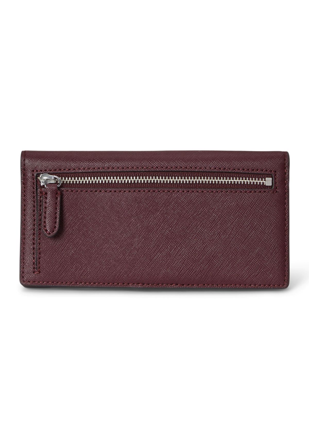 Lauren Ralph Lauren Crosshatch Leather Slim Wallet | Belk