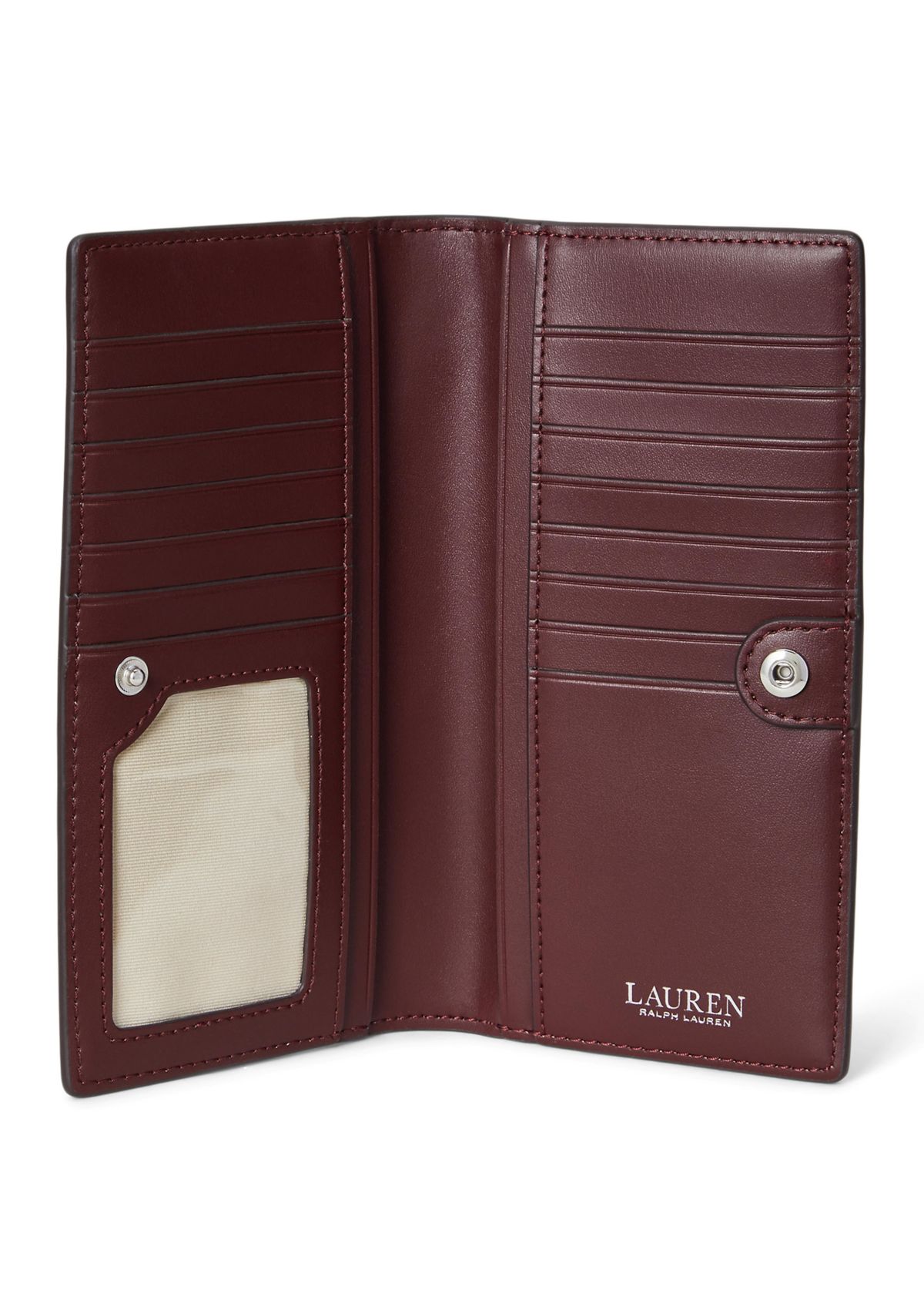 Lauren Ralph Lauren Crosshatch Leather Slim Wallet | Belk