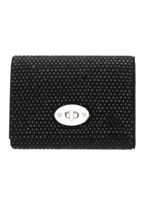 Nina Handbags Microstone Turnlock Flap Clutch | Belk