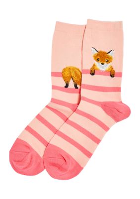 Hot Sox® Women's Fuzzy Fox Crew Socks | belk