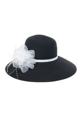 San Diego Hat Company Round Crown Hat with Floral Trim | belk