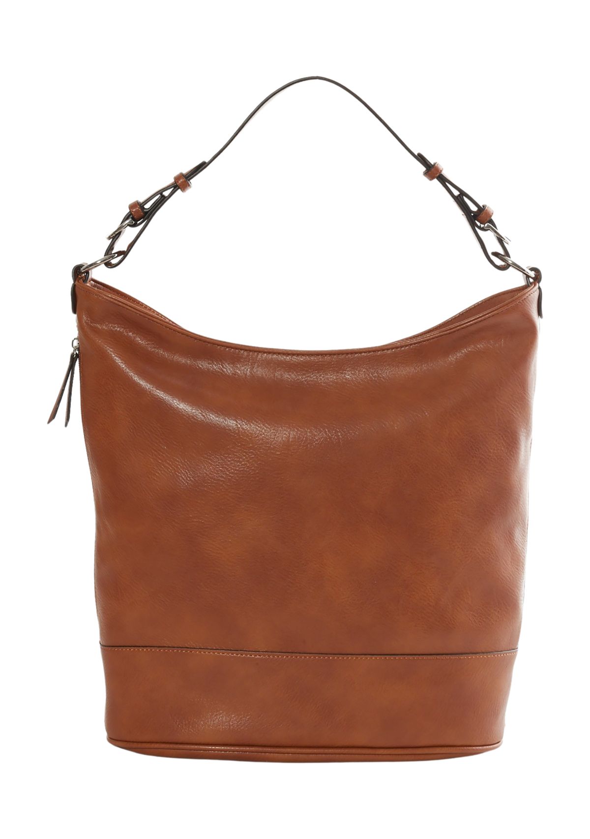 New Directions® Faux Leather Top Zip Hobo Bag | Belk