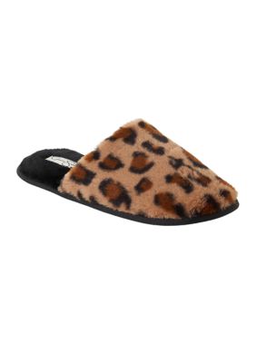 Jessica Simpson Plush Leopard Printed Slippers | belk