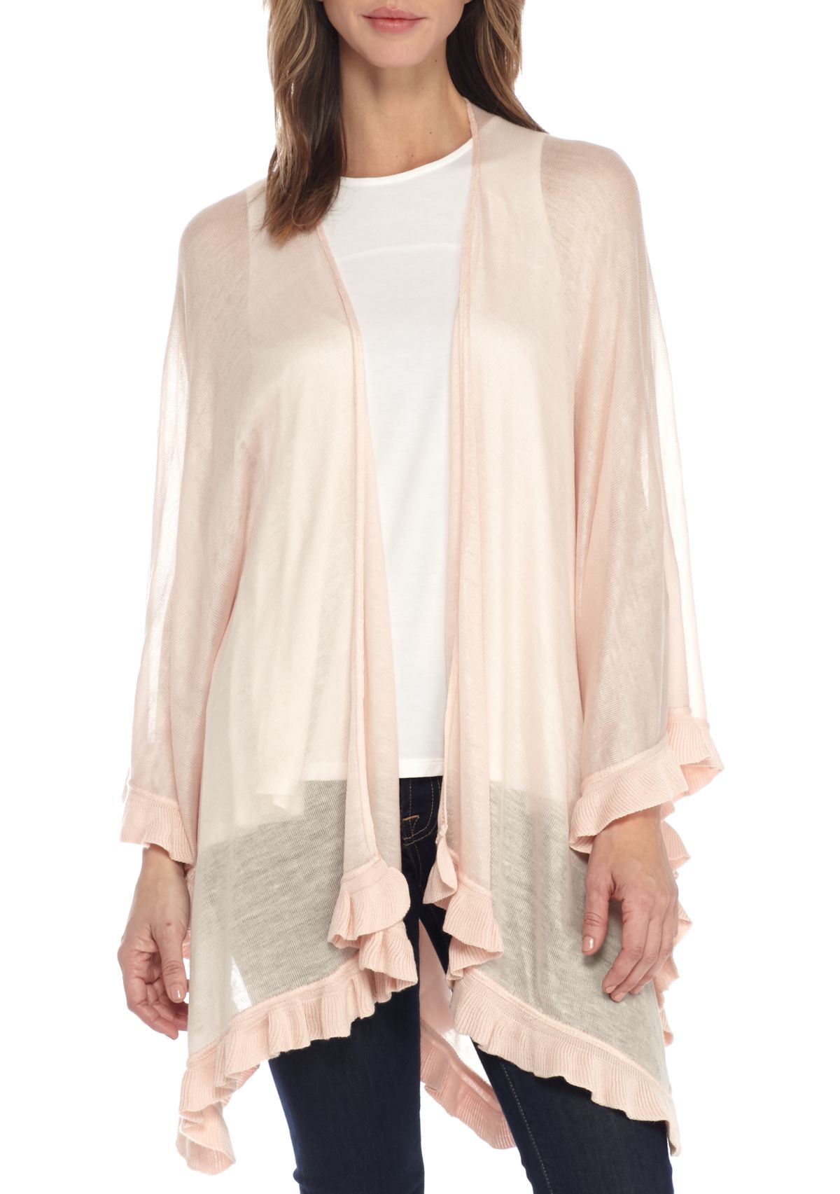 Kaari Blue™ Solid Ruffle Convertible Wrap | Belk