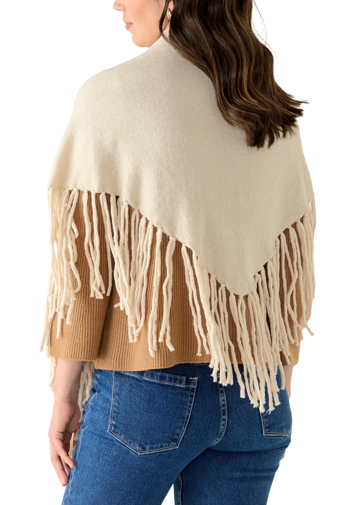 Frye Long Fringe Triangle Scarf | Belk