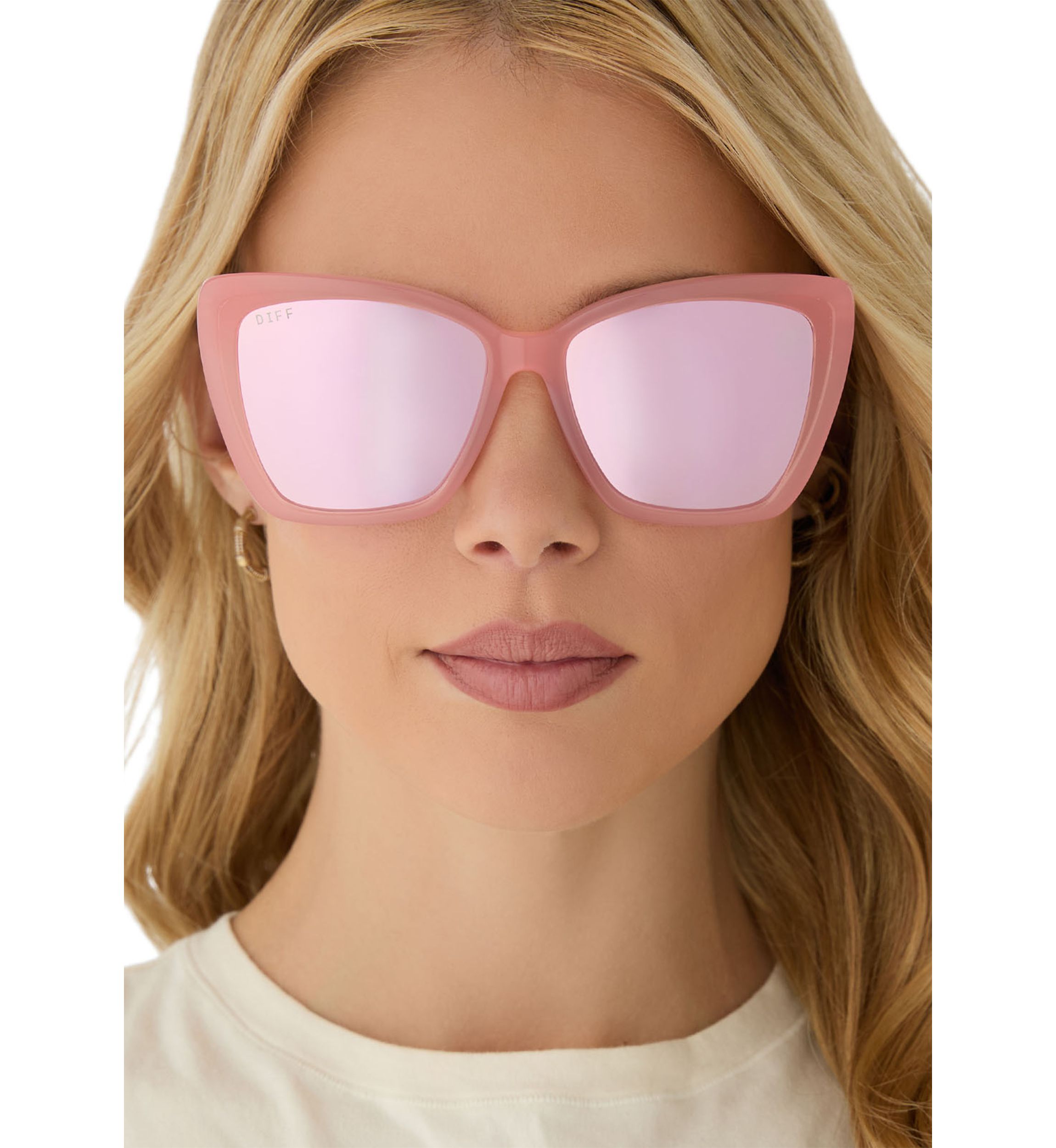 DIFF Eyewear Becky II Peach Sunglasses | Belk