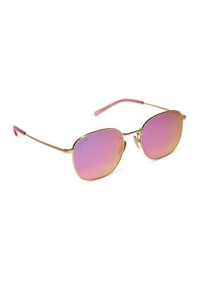 DIFF Eyewear Axel Pink Rush Mirror Sunglasses | belk