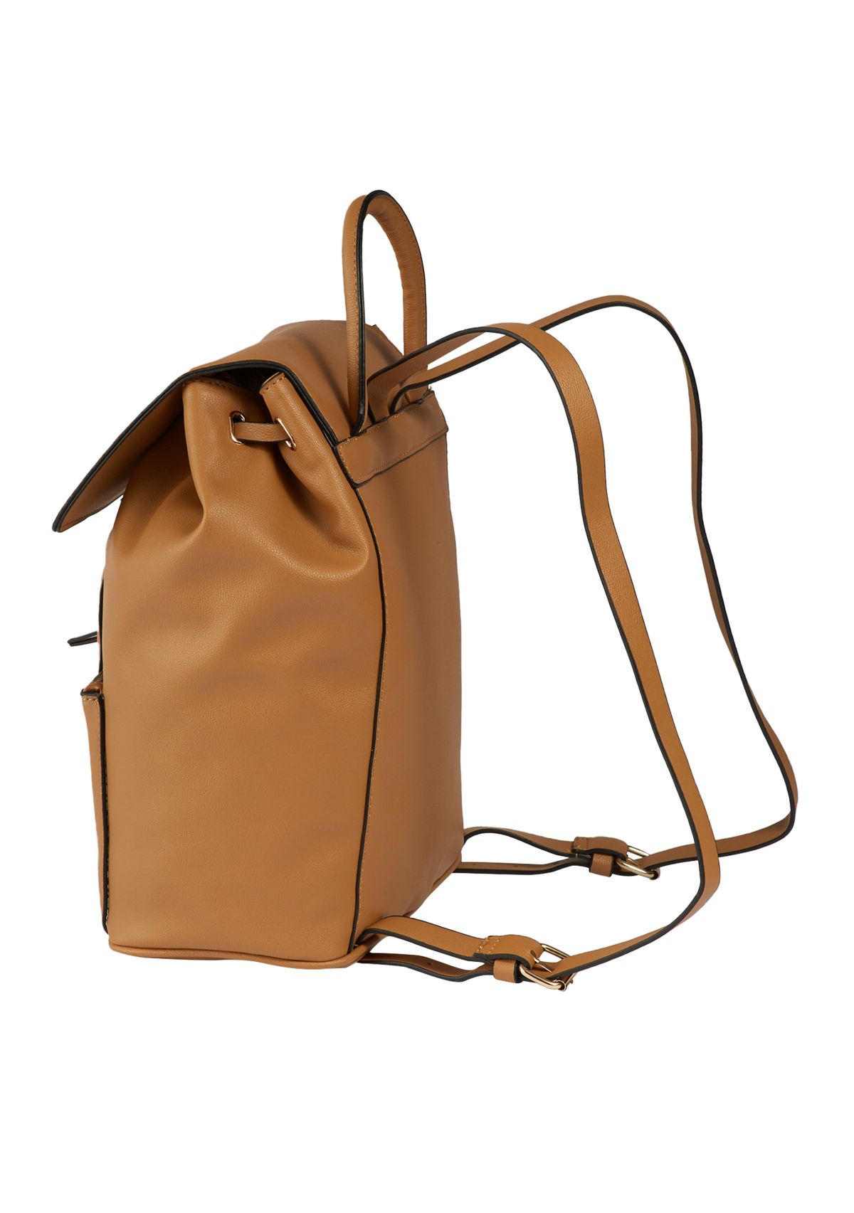 Mathew + Julian Drawstring Backpack with Exterior Front Zipper Pocket ...