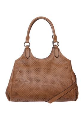 Mathew + Julian Perforated Satchel | belk