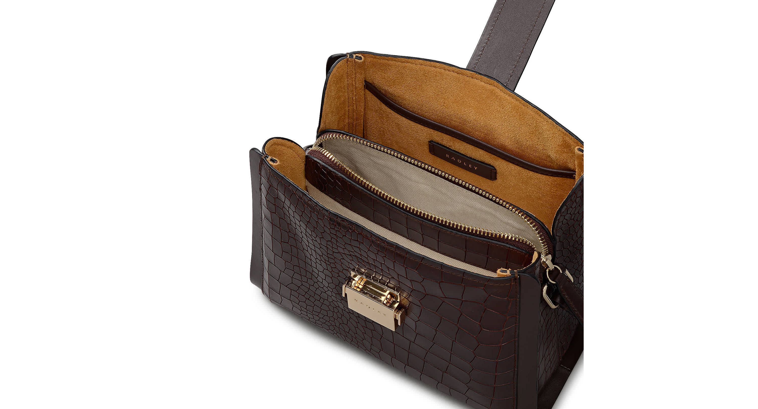 Radley London Sloane Mews Faux Croc Small Ziptop Cross Body | Belk