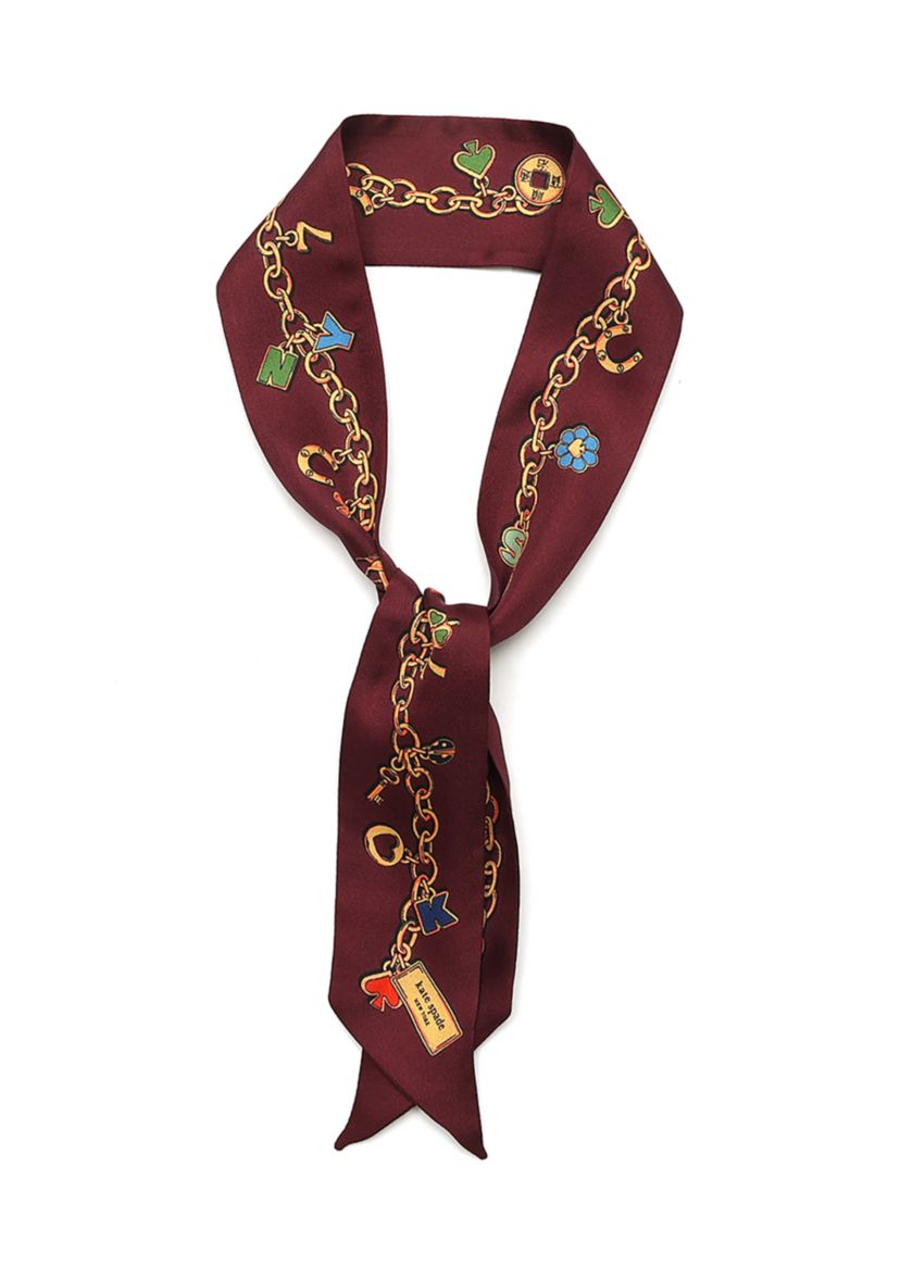 kate spade new york® Lucky Charms Silk Skinny Scarf | Belk