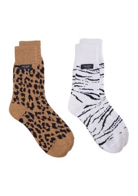 kate spade new york® Women's Animal Printed Crew Socks - 2 Pack | belk