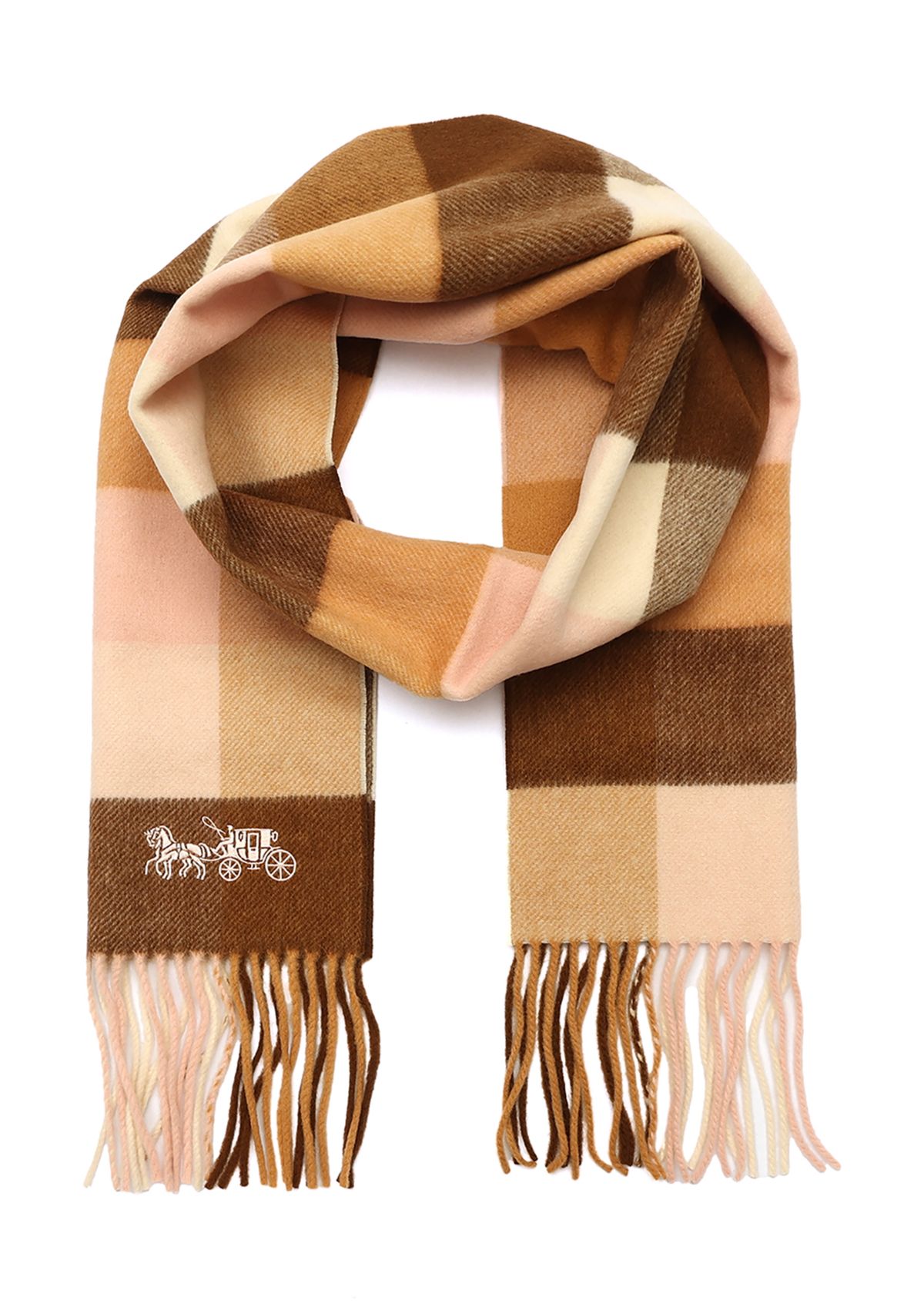 COACH Multicolored Checkered Muffler Scarf | Belk