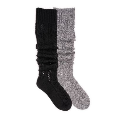 MUK LUKS® Slouch Knit Cable 2 Pair Pack | Belk