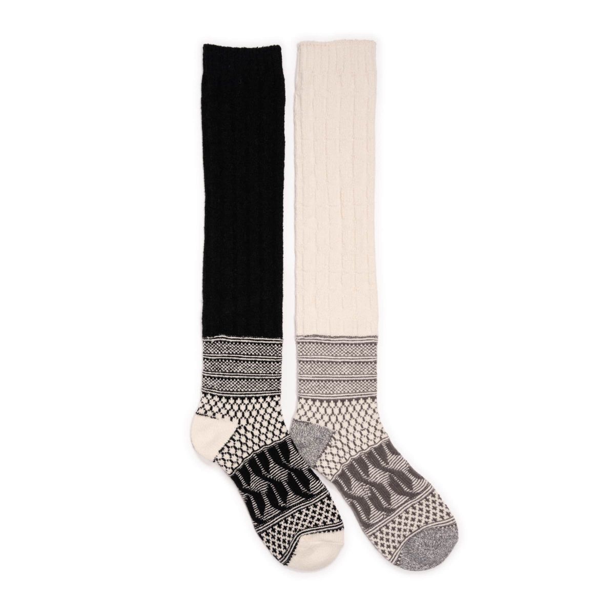 MUK LUKS® Patchwork Texture Over-The-Knee Socks 2 Pack | Belk