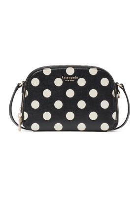 kate spade new york® Devin Double Zip Dome Crossbody - Black White Dot ...