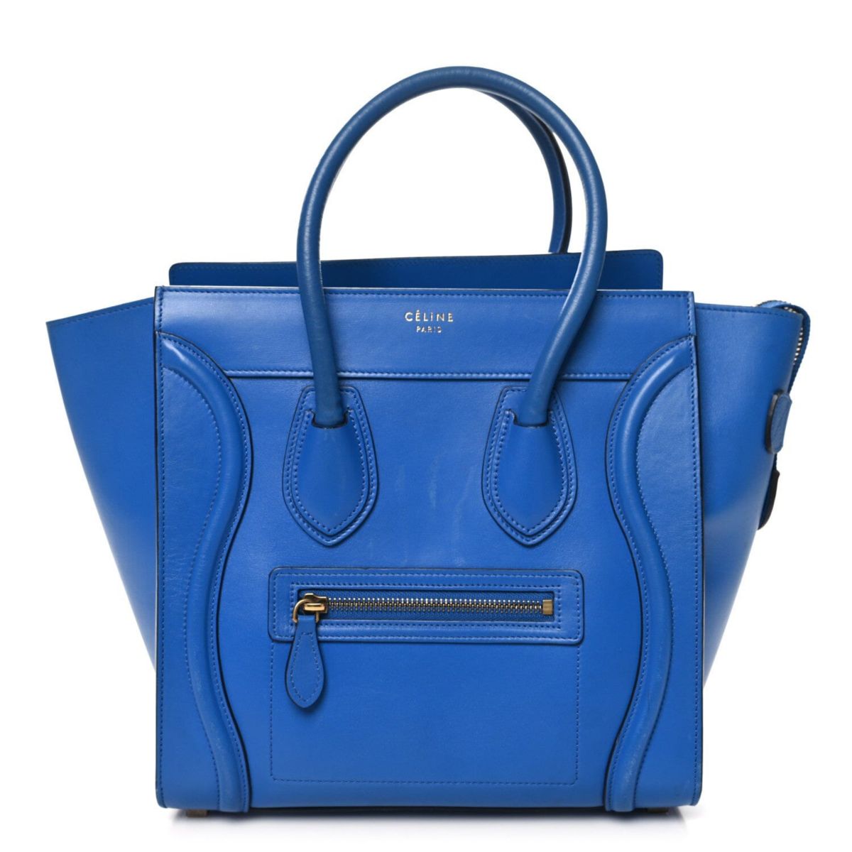 FASHIONPHILE Celine Palmelato Micro Luggage Electric Blue -FINAL SALE ...