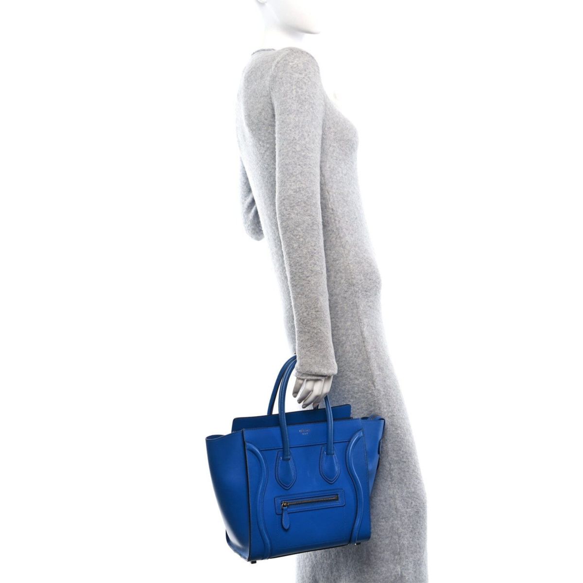 FASHIONPHILE Celine Palmelato Micro Luggage Electric Blue -FINAL SALE ...