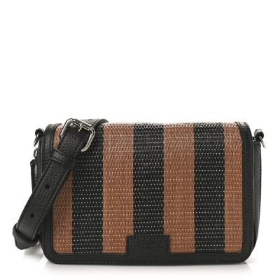 FASHIONPHILE Fendi Raffia Calfskin Romano Pequin Mini Expandable Flap ...