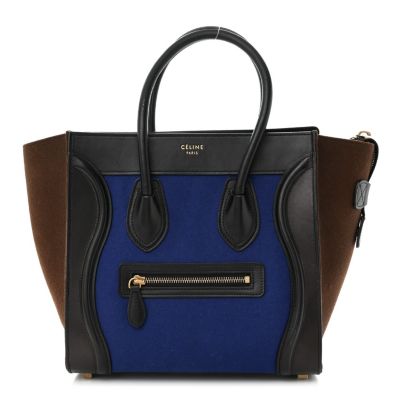 Two Authenticators Inc Celine Felt Smooth Calfskin Micro Tri-Color ...