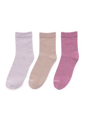 Calvin Klein 3-Pack of Sparkle Anklet Socks | belk