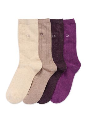 Calvin Klein 4-Pack of Sparkle Holiday Crew Socks | belk