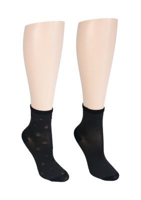 Sam Edelman 2 Pack Dot Sheen Anklet Socks | belk