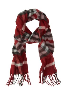 V Fraas Exploded Plaid Scarf | belk