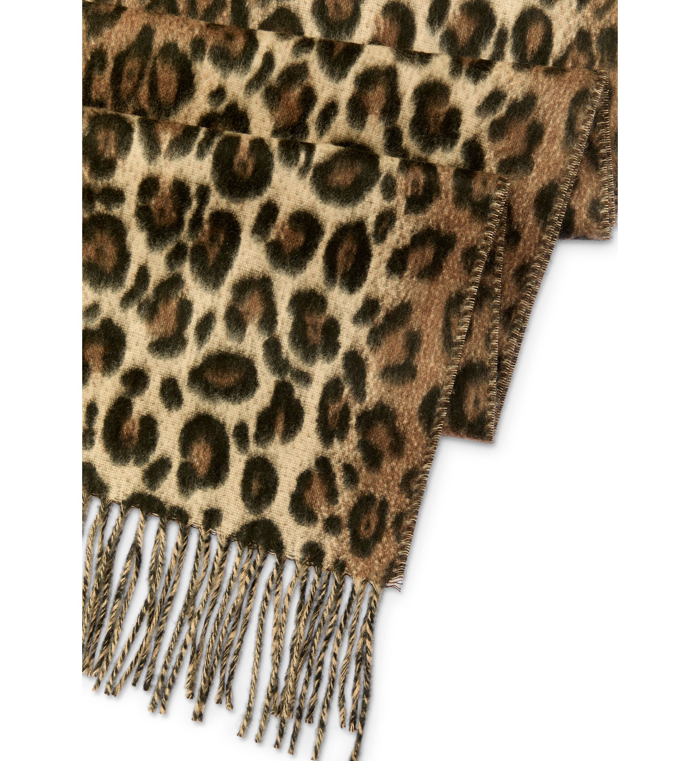 V Fraas Cashmink Leopard Print Scarf | Belk